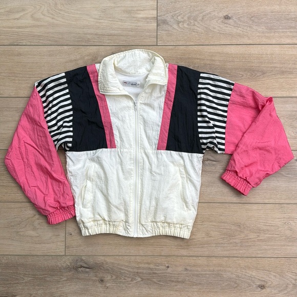 Alain | Jackets & Coats | Vintage 8s Colorblock Windbreaker Jacket ...